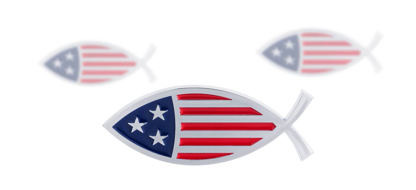 Star-Spangled Fish | USAFish.com - Christian Fish USA Flag - Old Glory ...