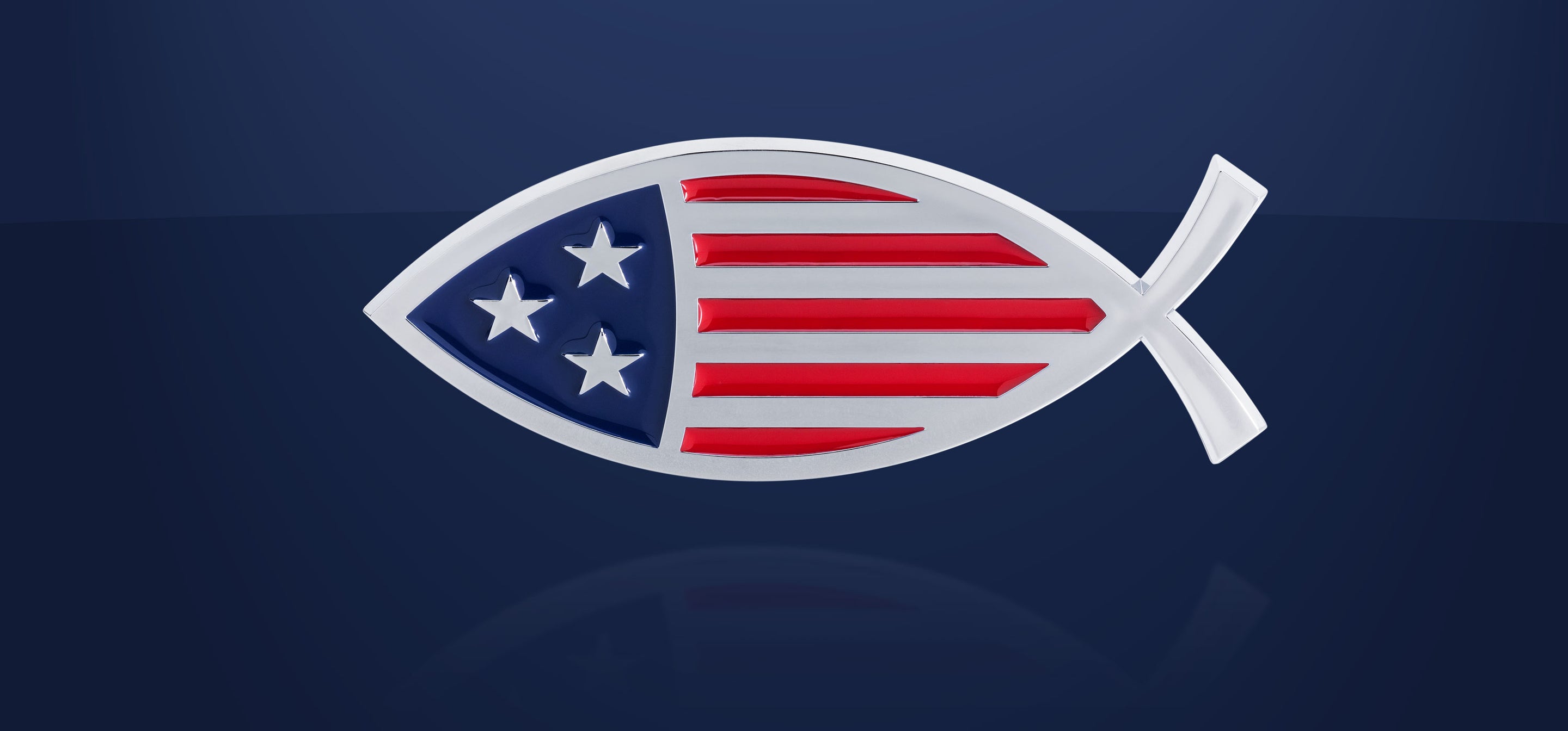 Star-Spangled Fish | USAFish.com - Christian Fish USA Flag - Old Glory ...