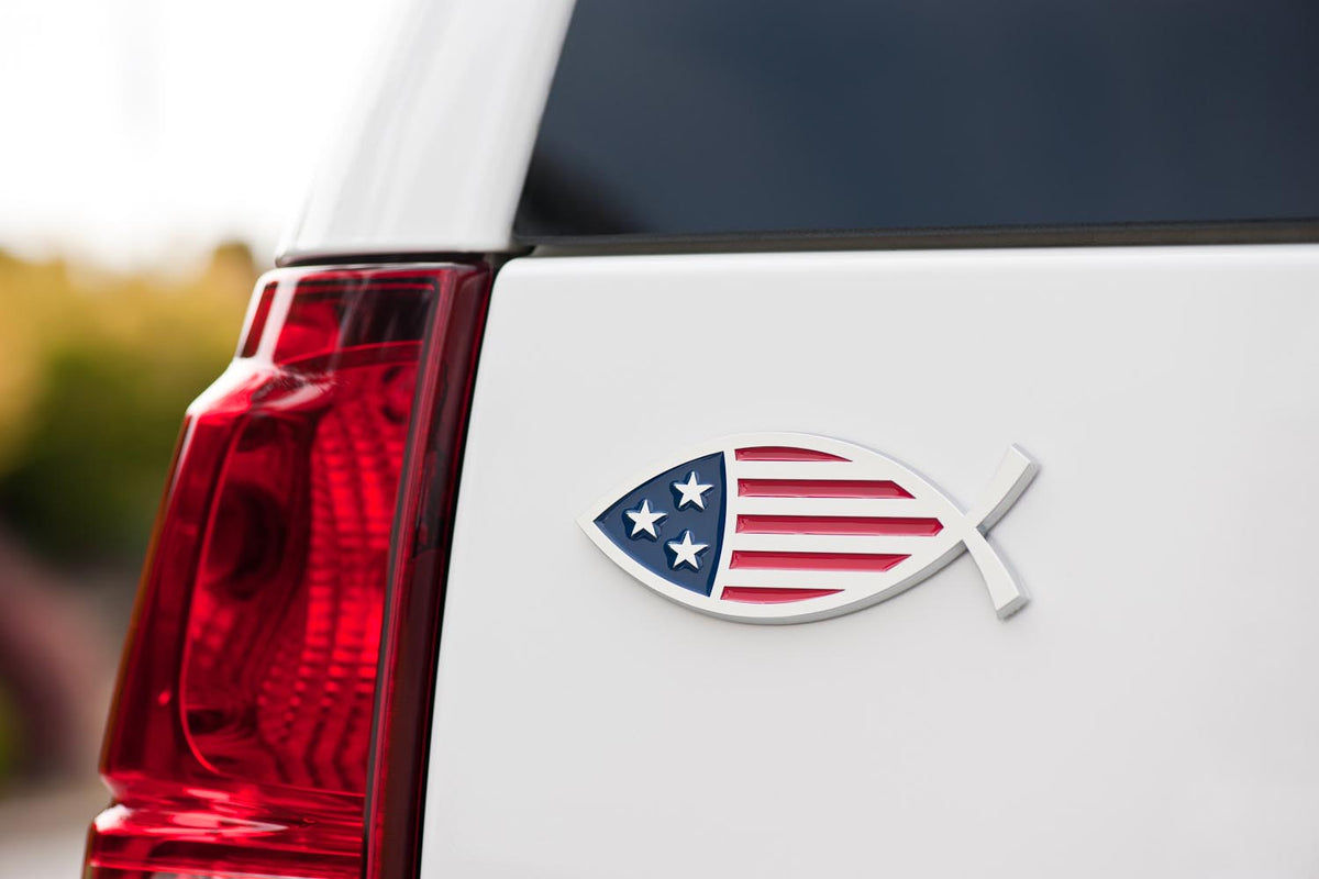 Star-Spangled Fish | USAFish.com - Christian Fish USA Flag - Old Glory ...